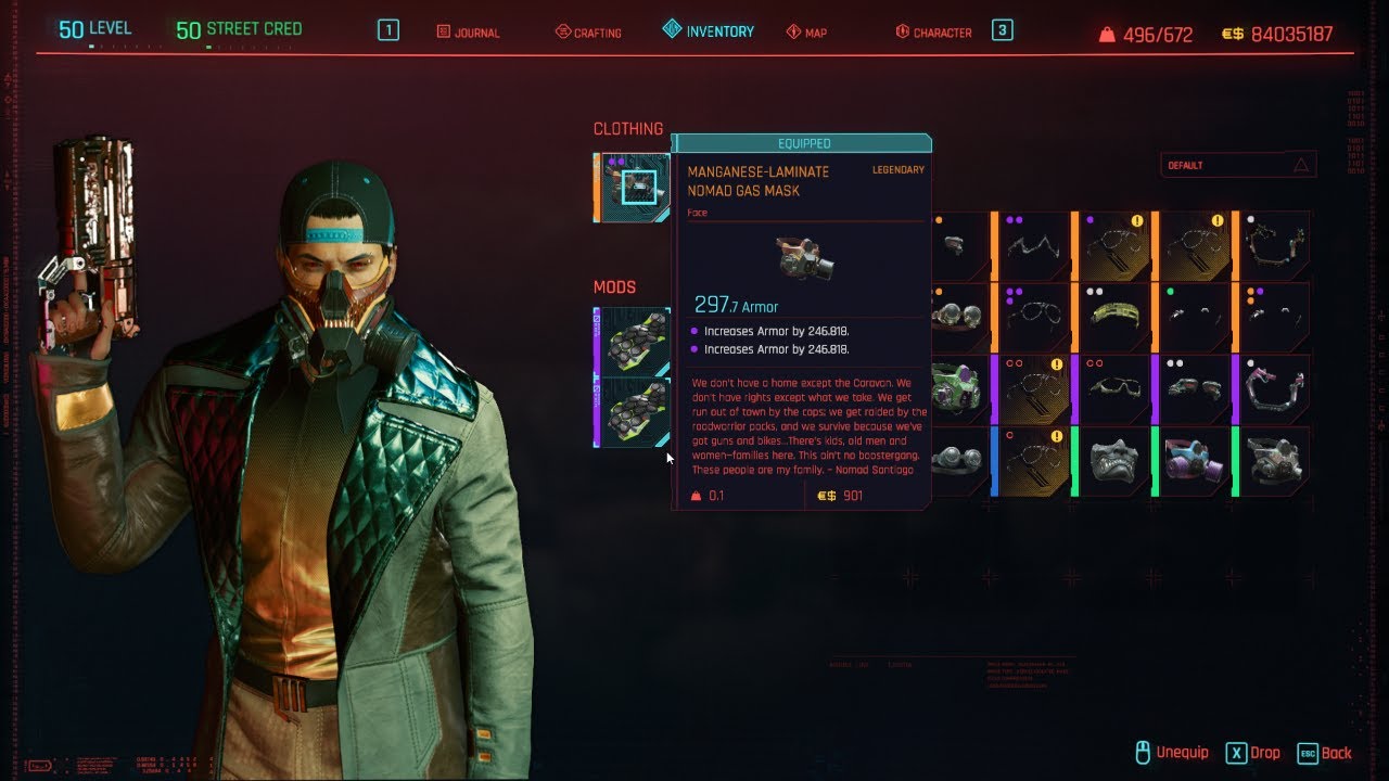 Cyberpunk 2077 FREE Legendary Nomad Gas Mask - YouTube