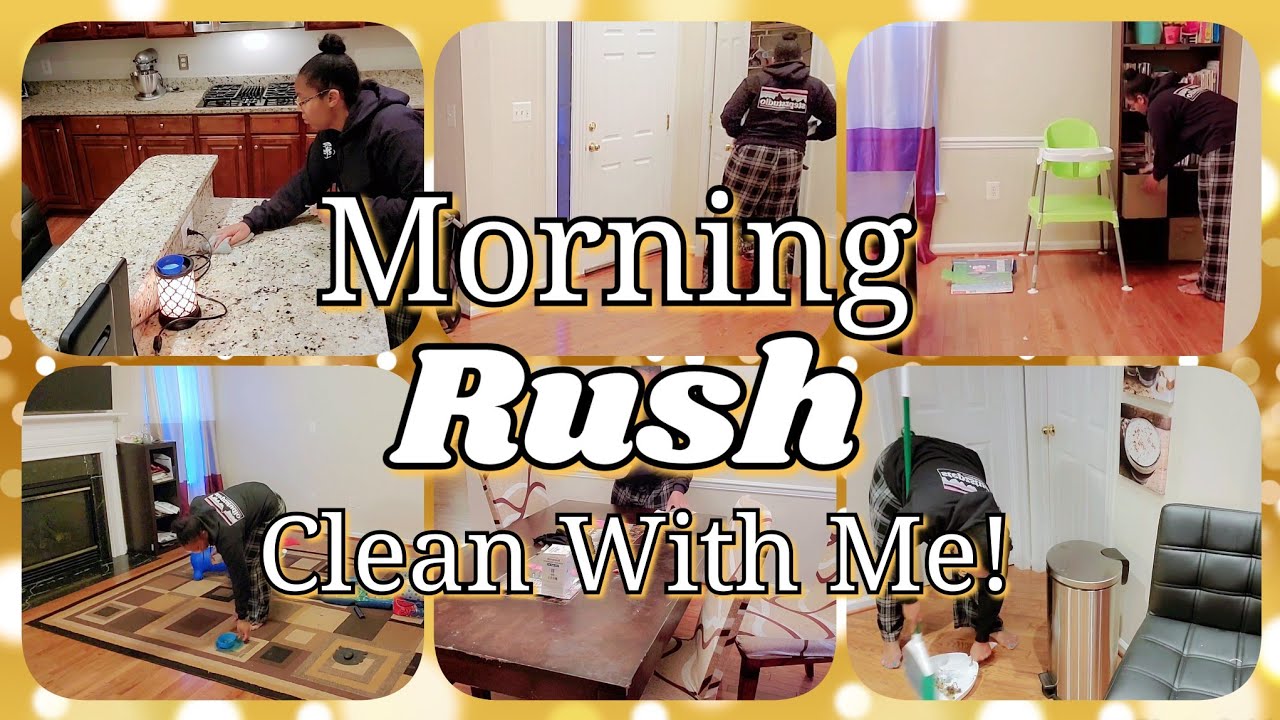 Morning Rush Clean With Me | #CleaningMotivation - YouTube