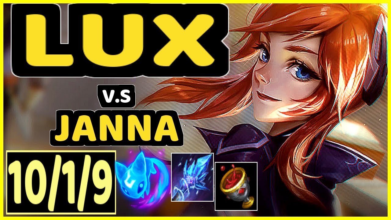 REDBERT (LUX) vs JANNA - 10/1/9 KDA BOTTOM SUPPORT CHALLENGER GAMEPLAY ...