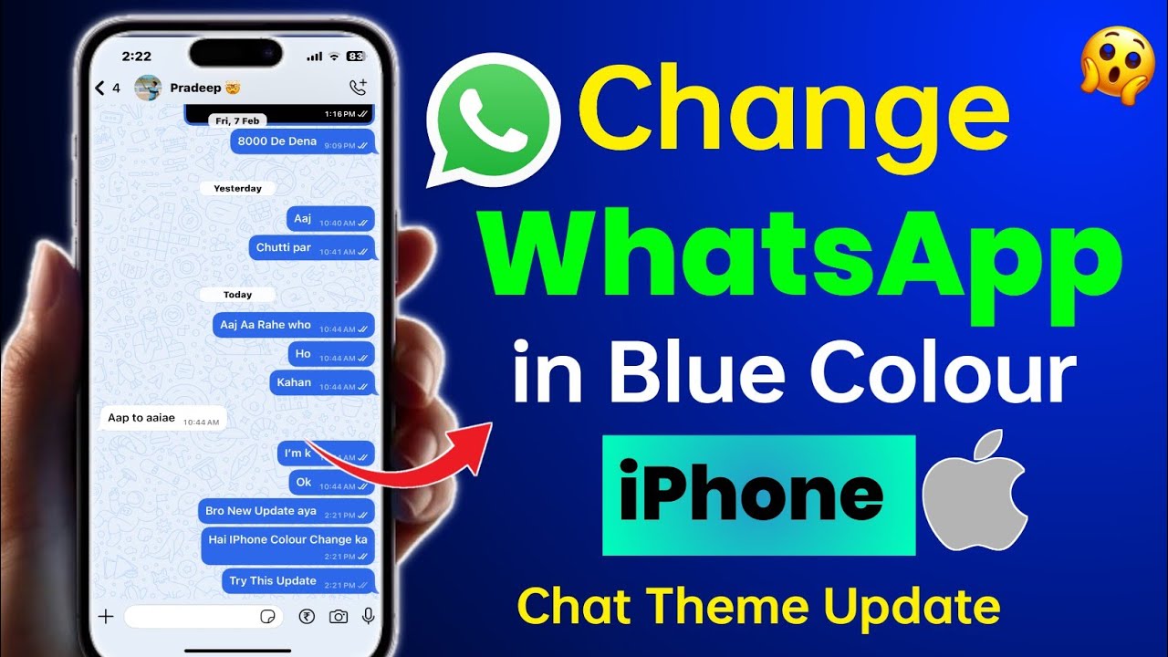 iPhone WhatsApp Colour Change | whatsapp chat theme change iphone ...