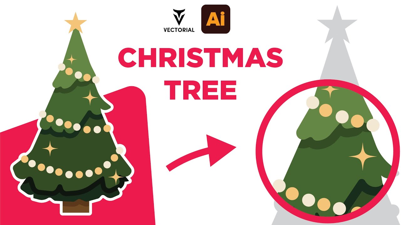 Designing a Festive Christmas Tree from Scratch | Illustrator - YouTube