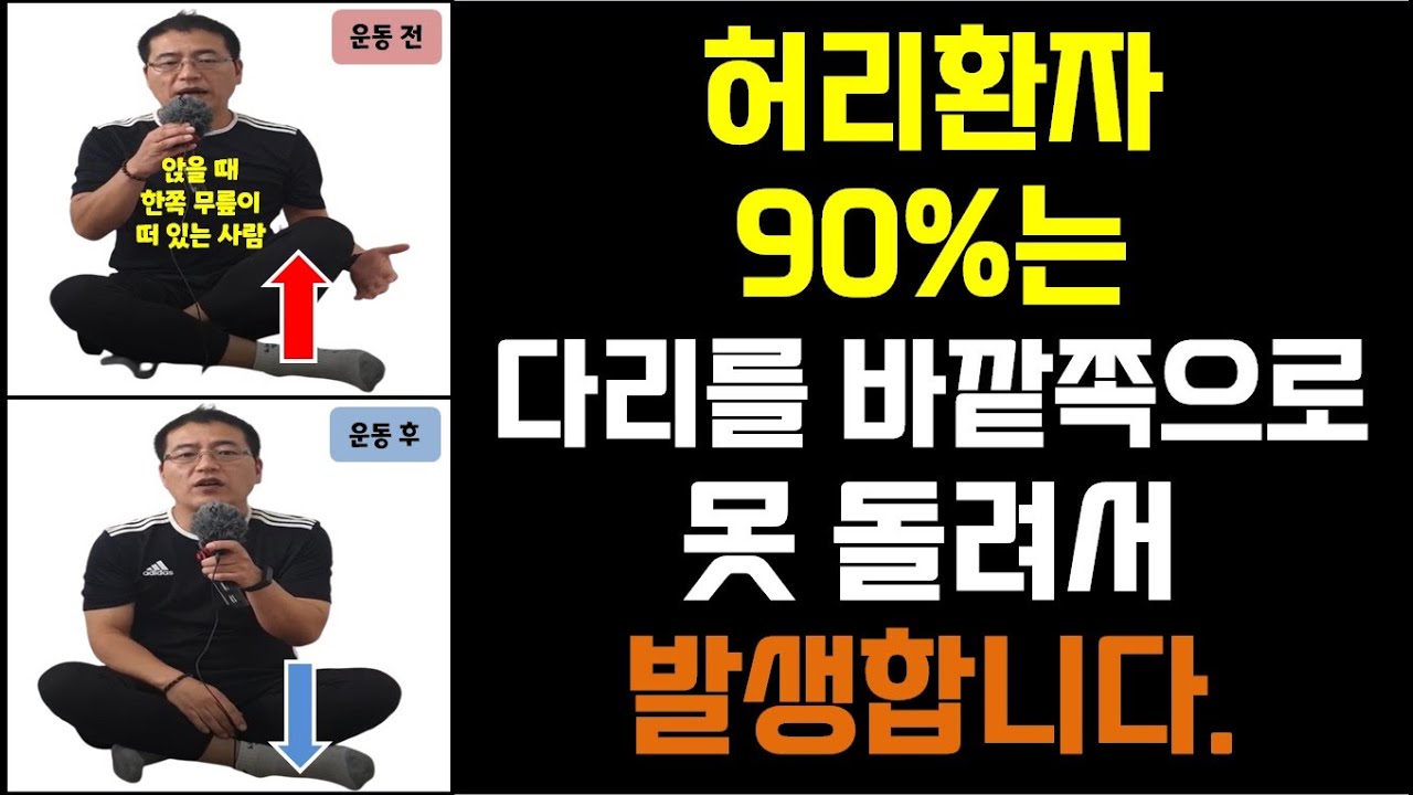 이 운동 매일하면 허리통증 99 거짓말처럼 사라집니다허리통증 없애는 고관절운동고관절 외회전 운동양반다리 아빠다리 책상다리 교정운동 Youtube