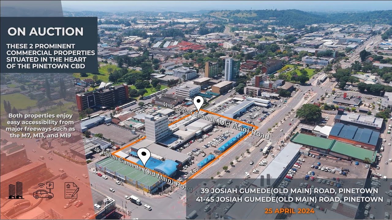 Retail Properties 39 & 41-45 Josiah Gumede Road in Pinetown On Auction ...
