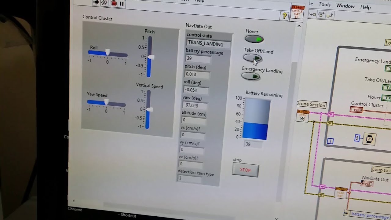 Labview control of quadcopter - YouTube