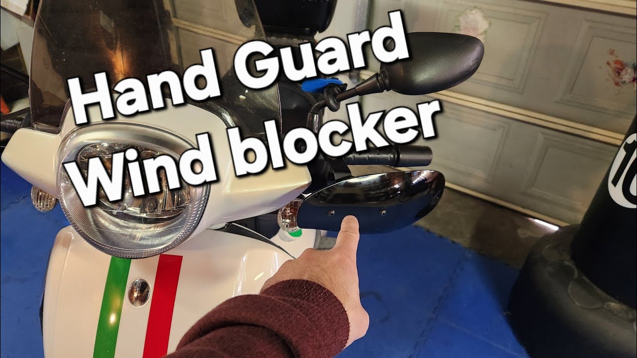 Hand guard, wind blocker for scooter or motorcycle - YouTube
