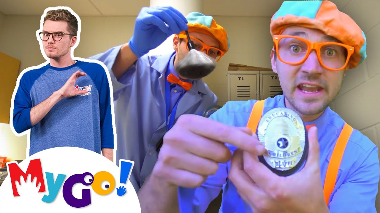 Detective Blippi | Blippi | Educational Videos | MyGo! Sign Language ...