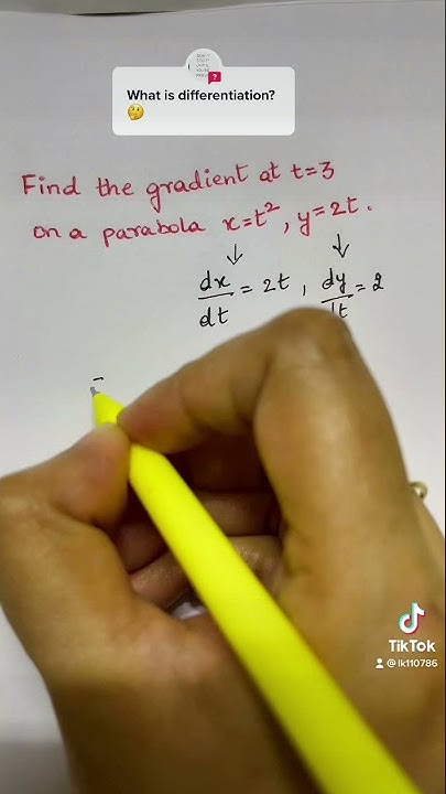 How to find gradient at t=3 on a parabola x=t^2, y=2t Differentiation # ...