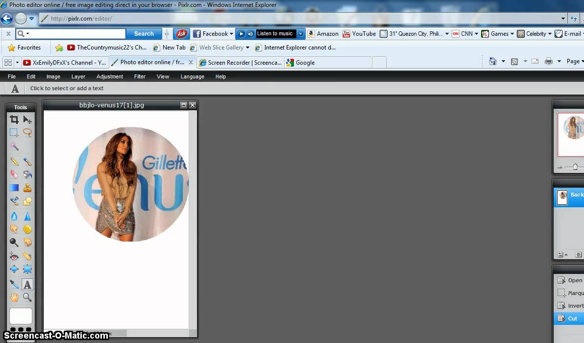 Pixlr Circle and Text Effect - YouTube