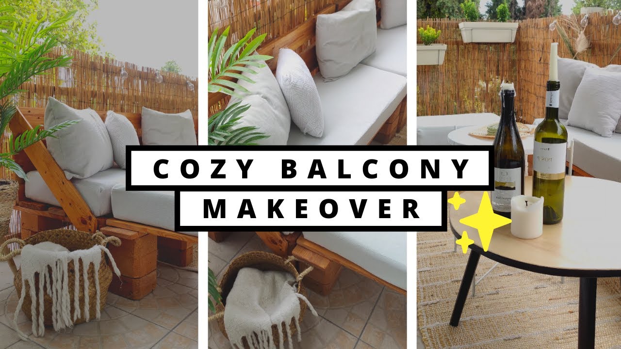 DIY BALCONY MAKEOVER Extreme Small Balcony Transformation On A Budget ...