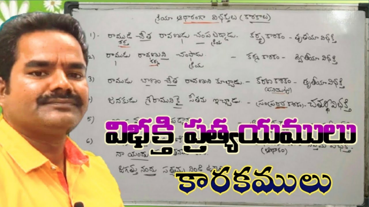 vibhakthulu in telugu || Telugu vyakaranam || విభక్తులు, ప్రత్యయములు ...