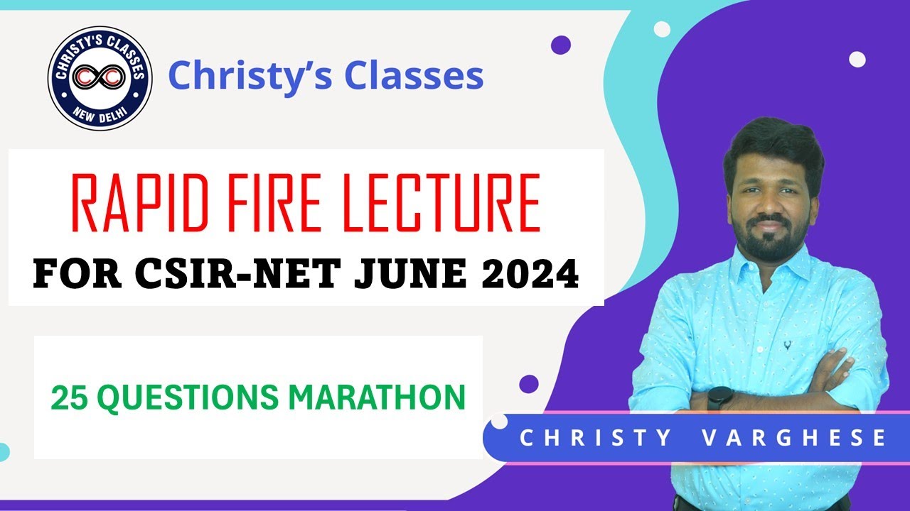 Csir Net Part A Marathon 25 Questions In 2 Hours Rapid Fire Lecture Christy Varghese Youtube