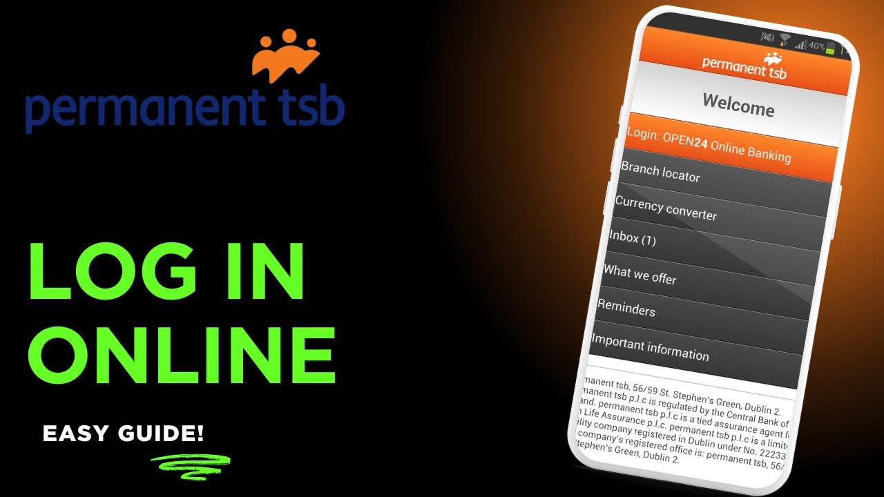 How to login to Permanent TSB online banking - Ireland - YouTube