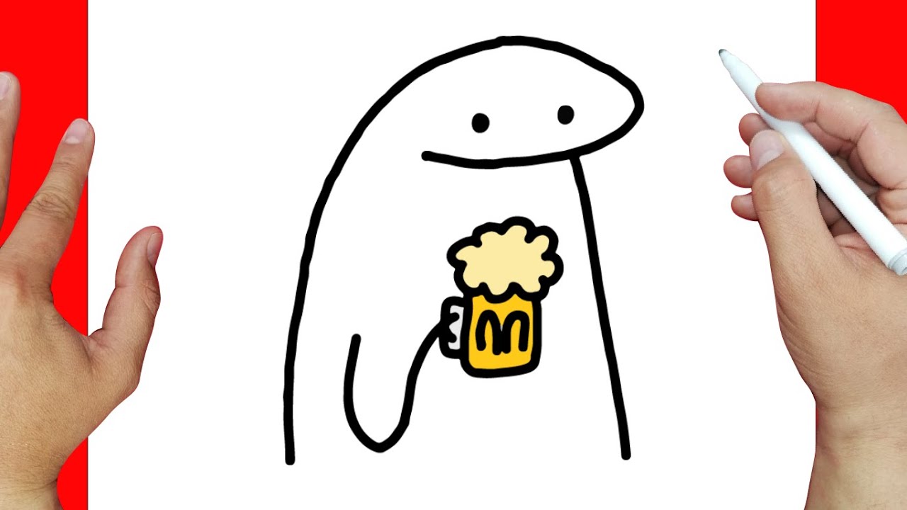 How to draw flork drinking beer - YouTube