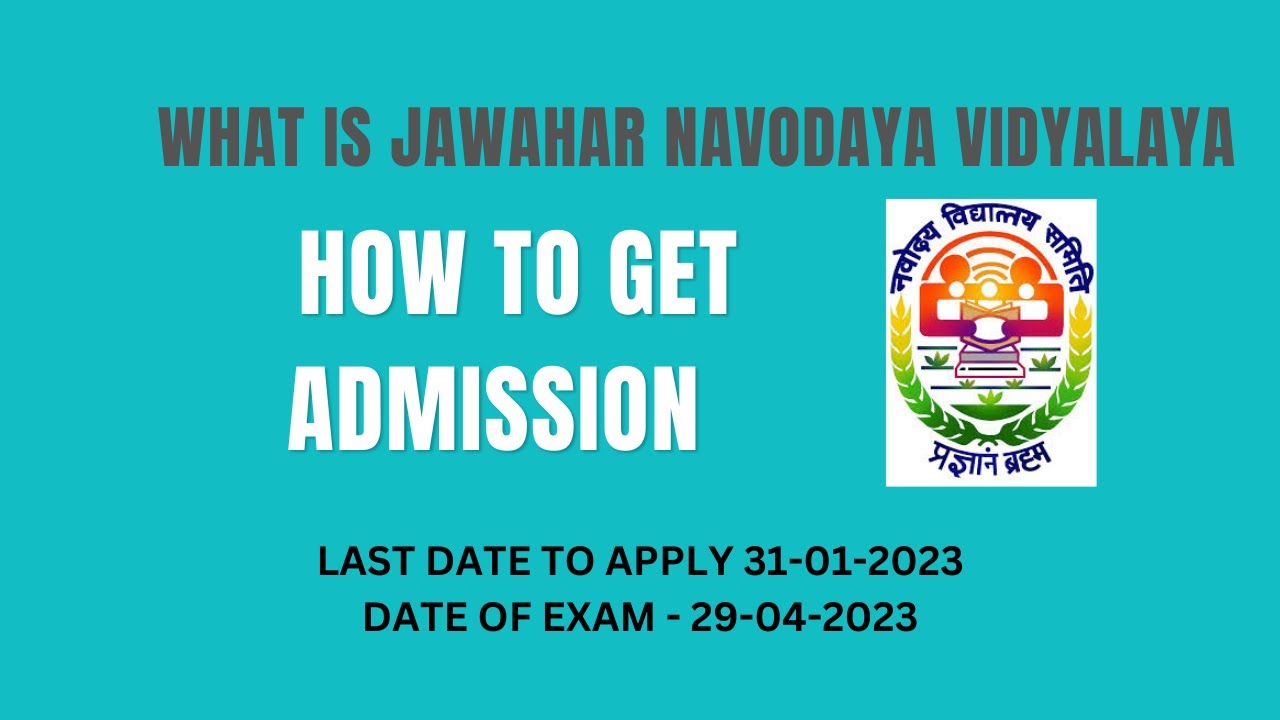 Jawahar Navodaya Vidyalaya Admission | JNV ADMISSION #jnv #jnvst # ...