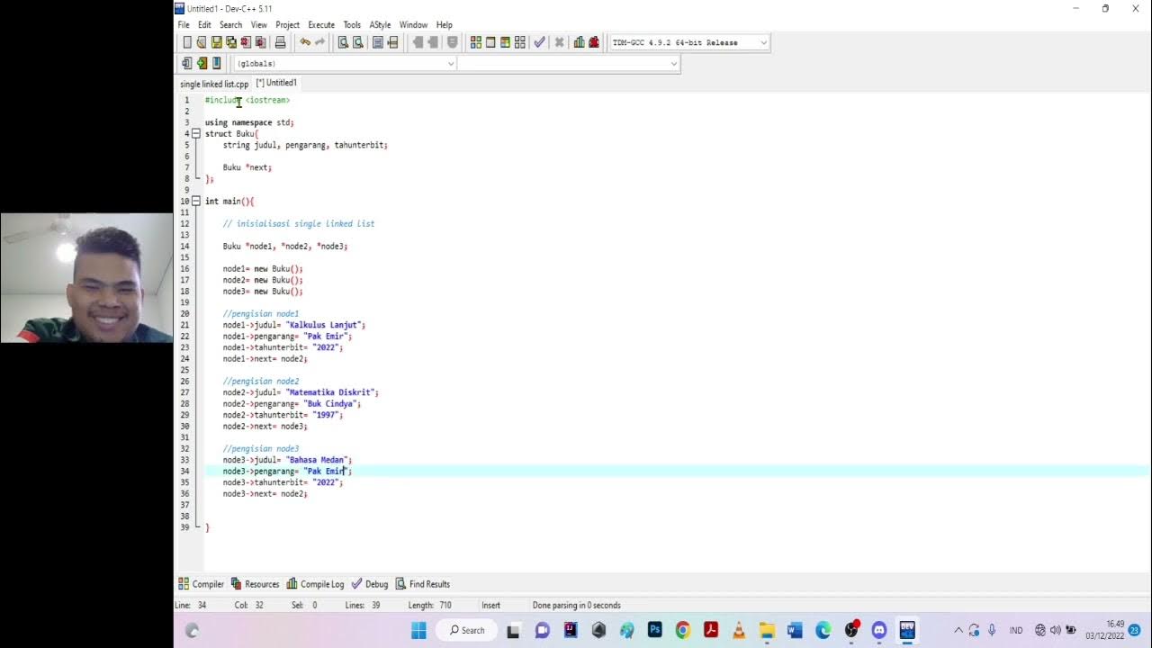 Linked List Pengertian dan Contoh Pemrograman dengan Bahasa C++ - YouTube