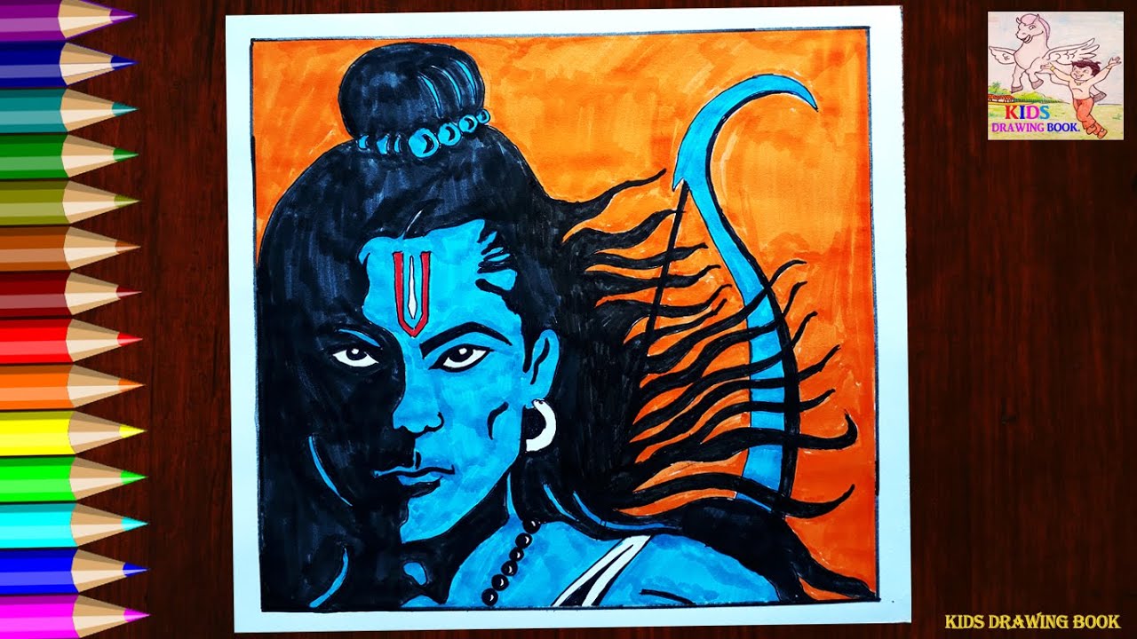 KIDS DRAWING BOOK! RAMA NAVAMI SPECIAL LORD RAMA DRAWING FOR KIDS! STEP ...