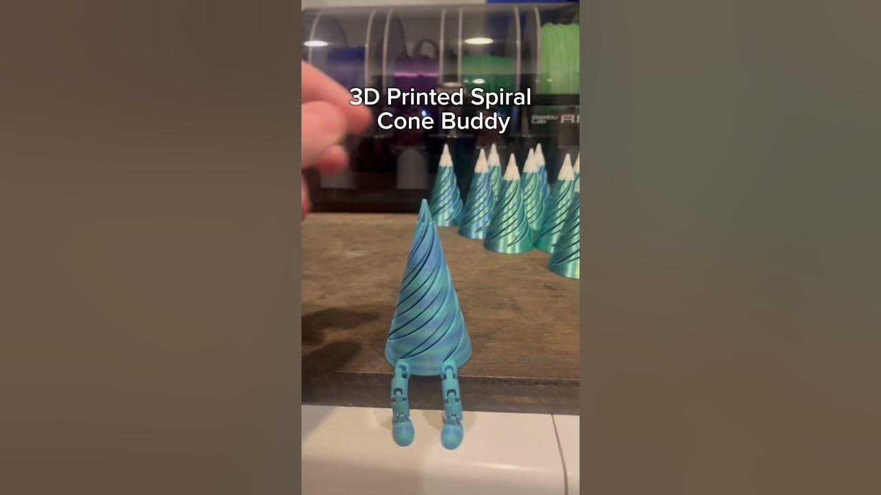 3D Printed Spiral Cone Buddy #3dprinting - YouTube