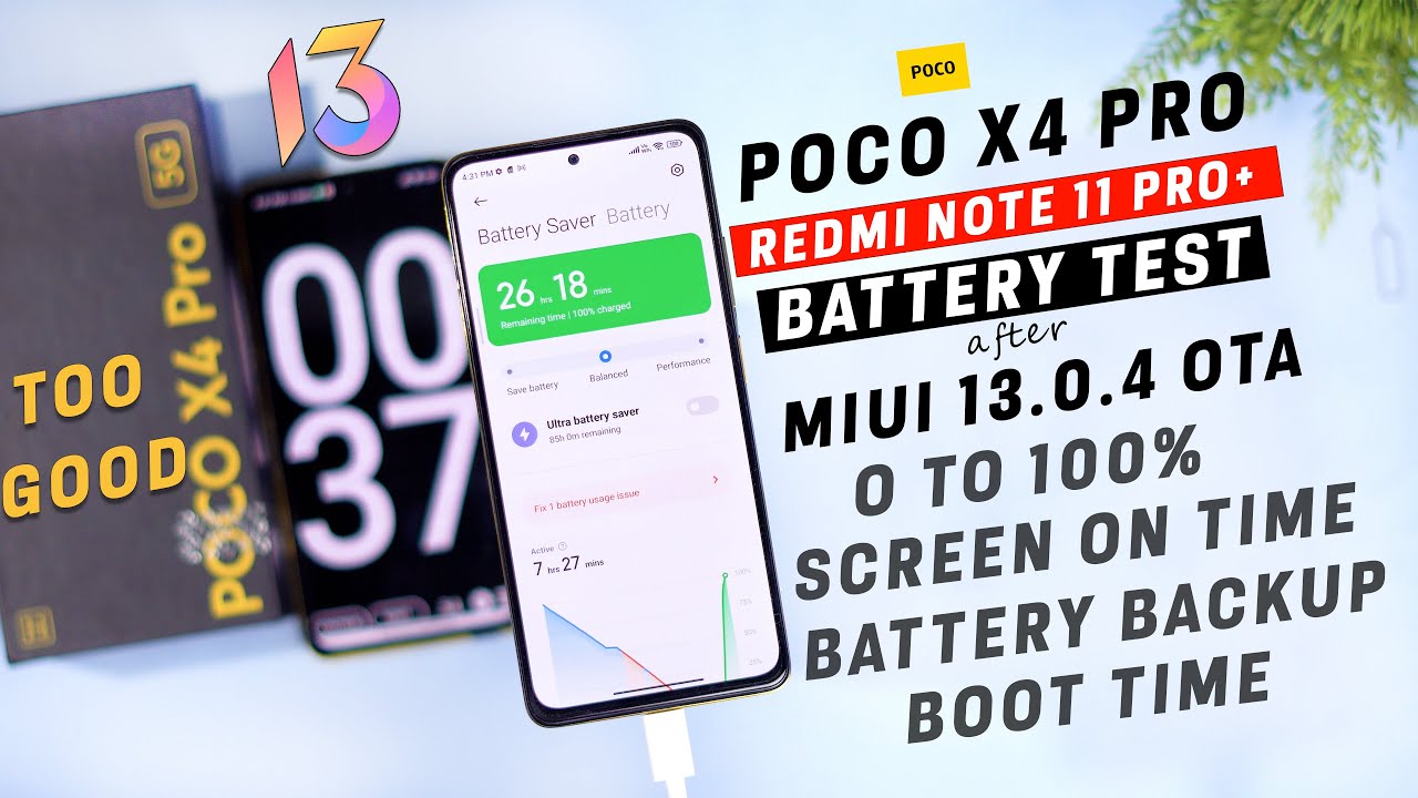 Poco X4 Pro 5g Battery Charging Test 0-100% After MIUI 13.0.4 Update ...