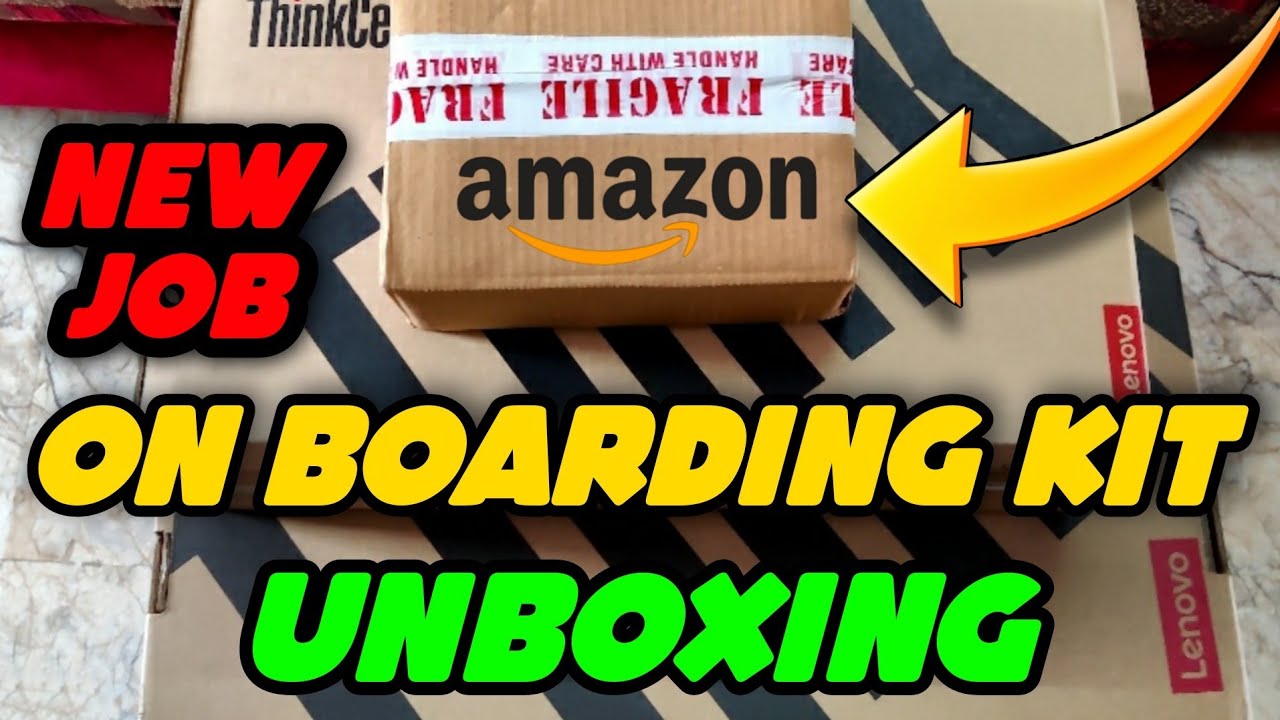 New Job in Amazon 🤓 || Unboxing Amazon Welcome Kit - YouTube