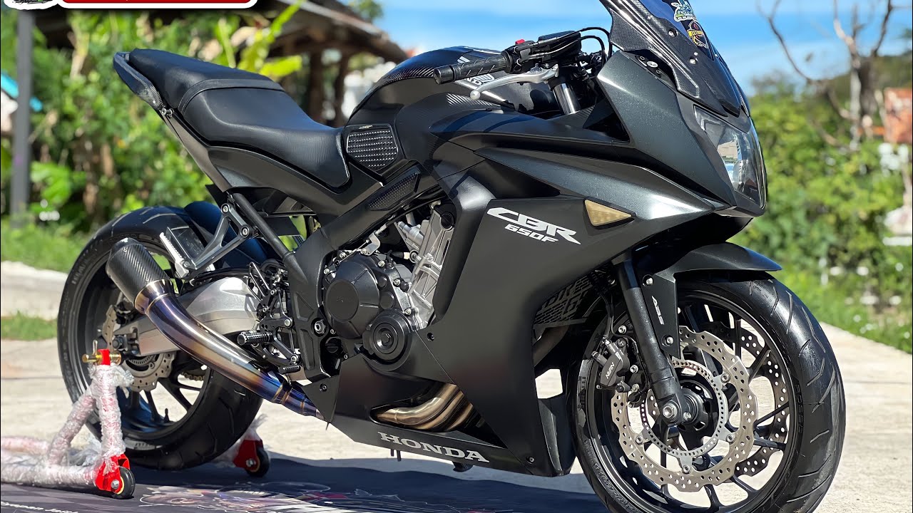 CBR650F ปี คศ2015 สีดำ ท่อฟูลหล่อๆ ชิวหน้าแต่ง ครอบถังคาร์บอน จับคนซ้อน ...