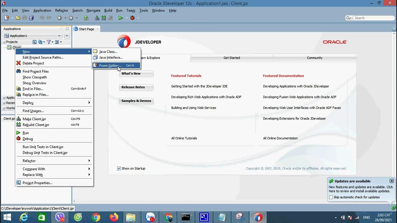 JDeveloper Java Desktop Application - YouTube