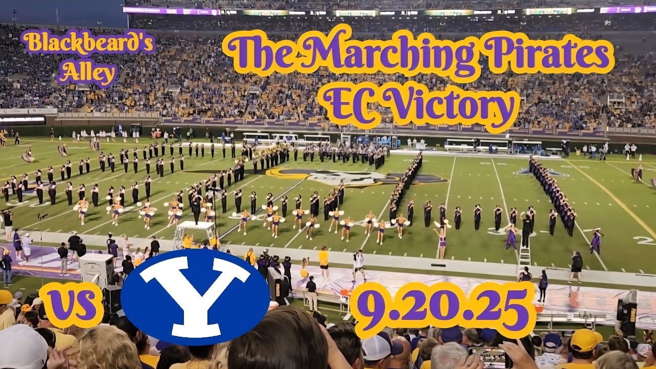The Marching Pirates | EC VICTORY aka ECU FIGHT SONG | vs BYU (9.20.25 ...