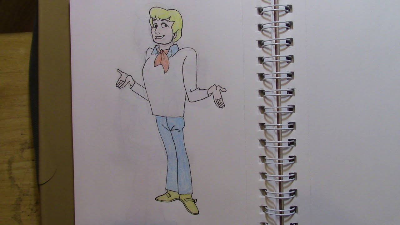 393 - How to Draw Fred Jones from Scooby Doo - YouTube