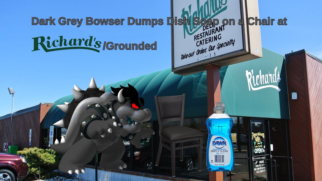 Dark Grey Bowser Dumps Dish Soap on a Chair at Richard’s Deli/Grounded ...