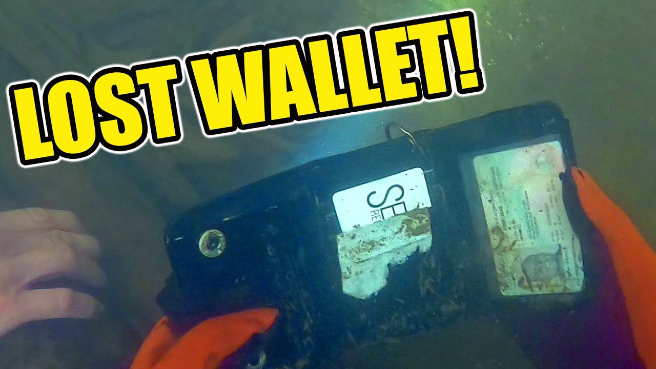 Lost Wallet Old Treasures Found Underwater Scuba Diving Urban River