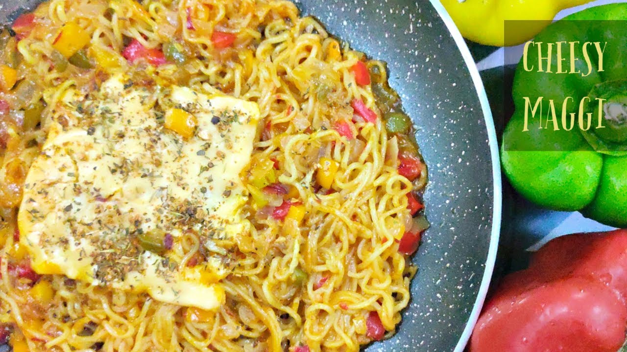 Street Style Cheese Maggi in Chinese Style | My Secret Cheesy Maggi ...