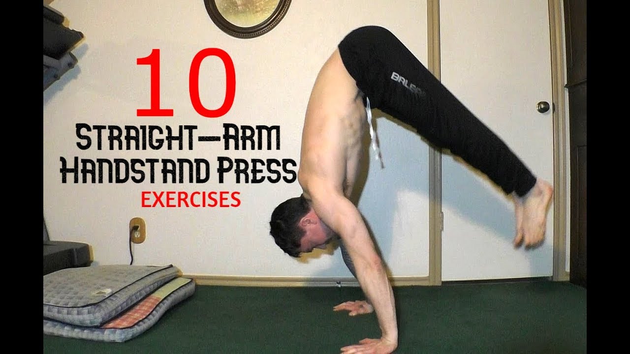 Straight Arm Handstand Press Strength - 10 Exercises - YouTube