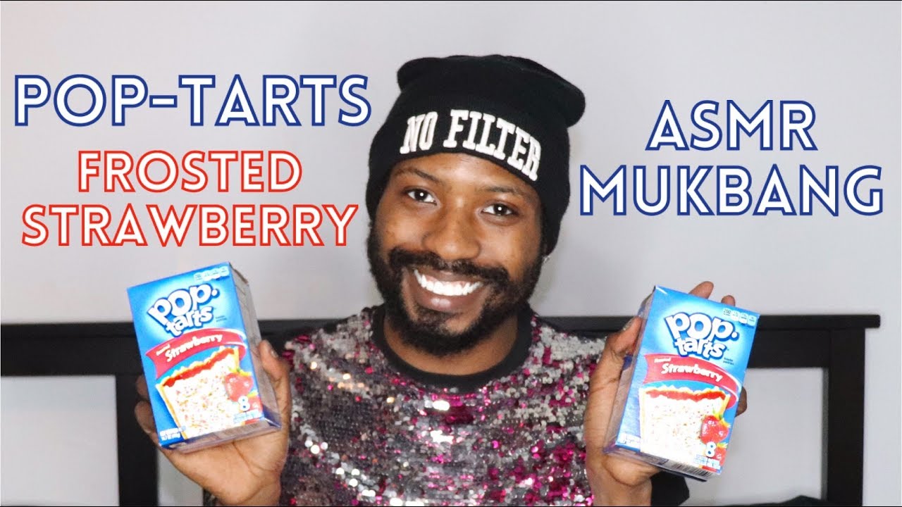 Frosted Strawberry Pop Tarts ASMR Mukbang - YouTube