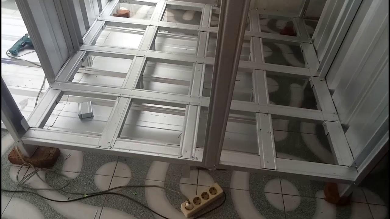 Review rangka booth container baja ringan - YouTube