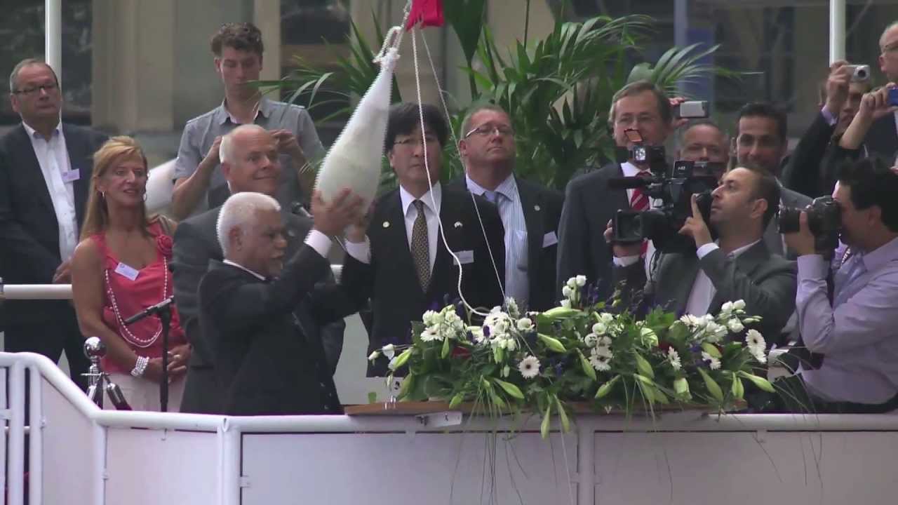 Launch ceremonies for DOHUK and KARBALA at the IHC Merwede shipyard ...