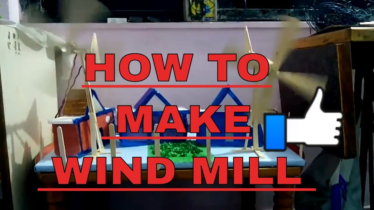 how to make wind mill school easy project - YouTube