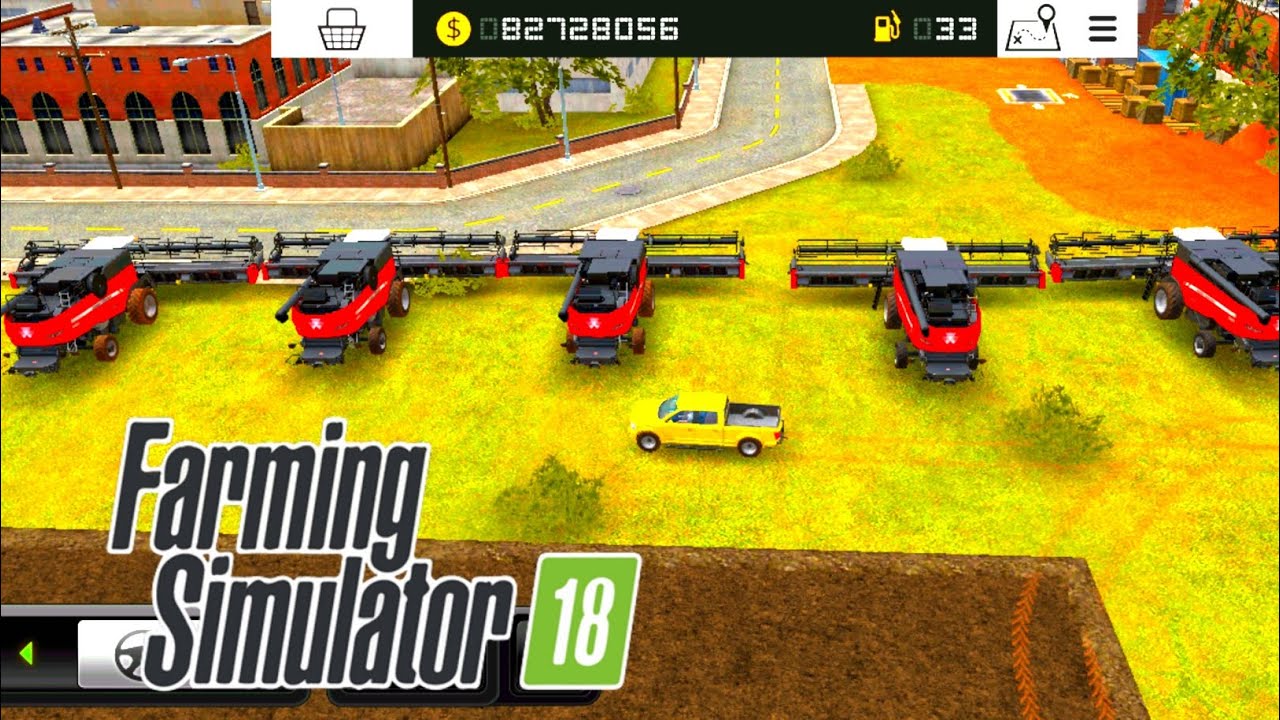 How to farming simulator 18 crop full grow aur cutting viral video ...