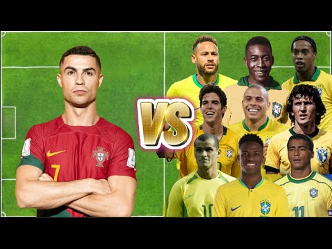 Ronaldo 🆚 Brazil Legends | (Pele,Neymar,Ronaldo Nazario,Ronaldinho,Kaka ...