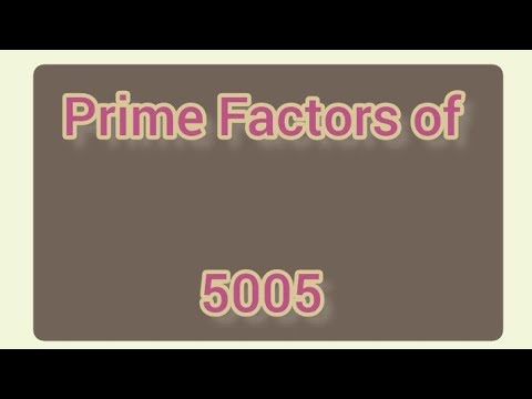 Prime Factors of 5005 | Learnmaths - YouTube