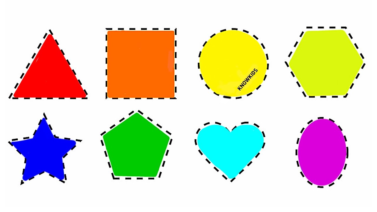 Learn shapes name |colours name,2d shapes drawing for kids|triangle ...