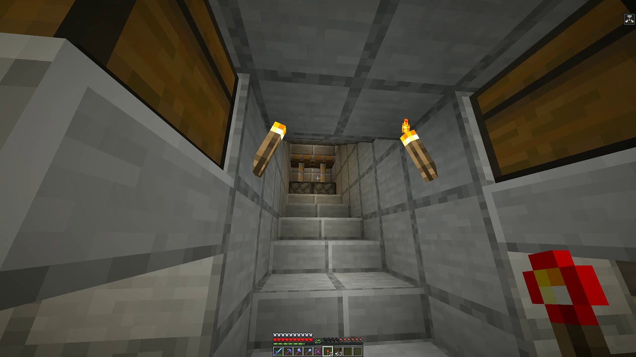 Minecraft hidden stairs base - YouTube
