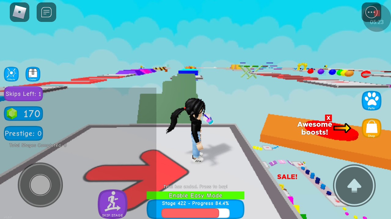 completing the mega easy obby part 1 - YouTube