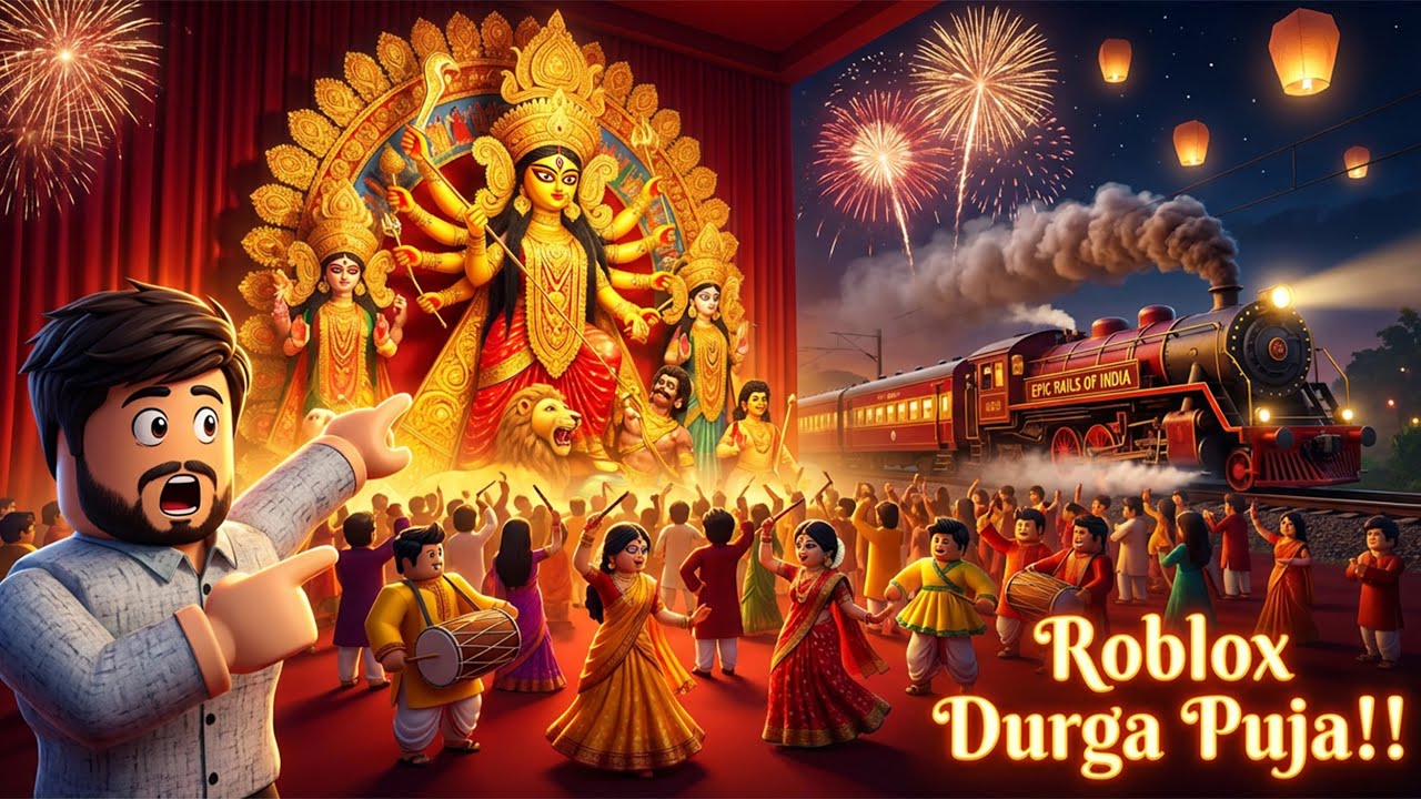 I Joined Durga Puja Pandal Event In Roblox | Epic Rails of India ...