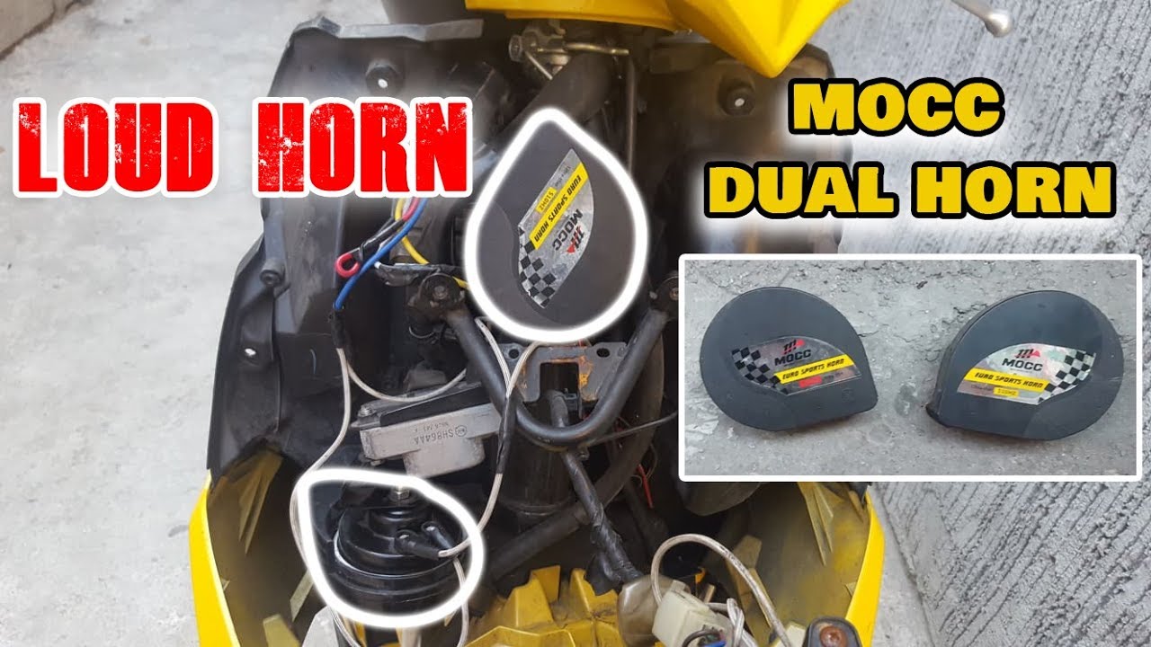 MOCC DUAL HORN Installation Mio i 125 - YouTube