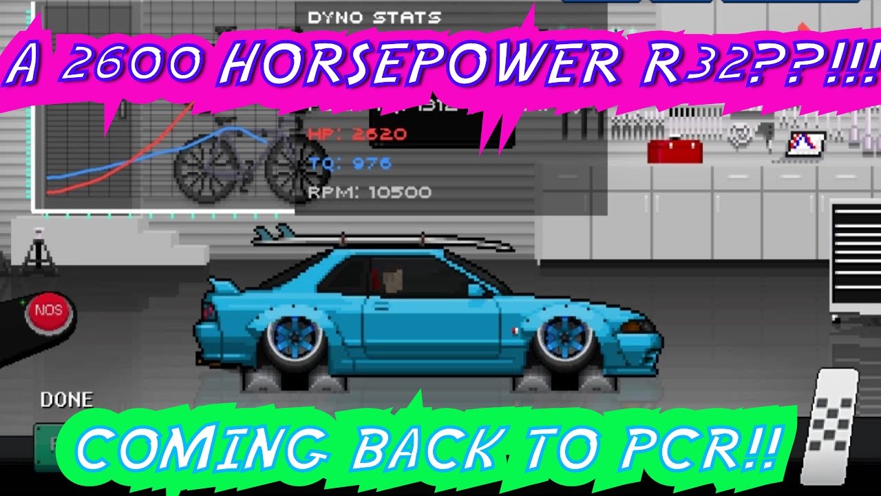 THE 2600 HP R32!!! THE RETURN OF PIXEL CAR RACER!! FIRST TIME PLAYING ...