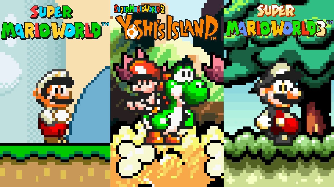 Super Mario World 3 (SNES) - New Sequence #3 Falling Forest (Hack Rom ...