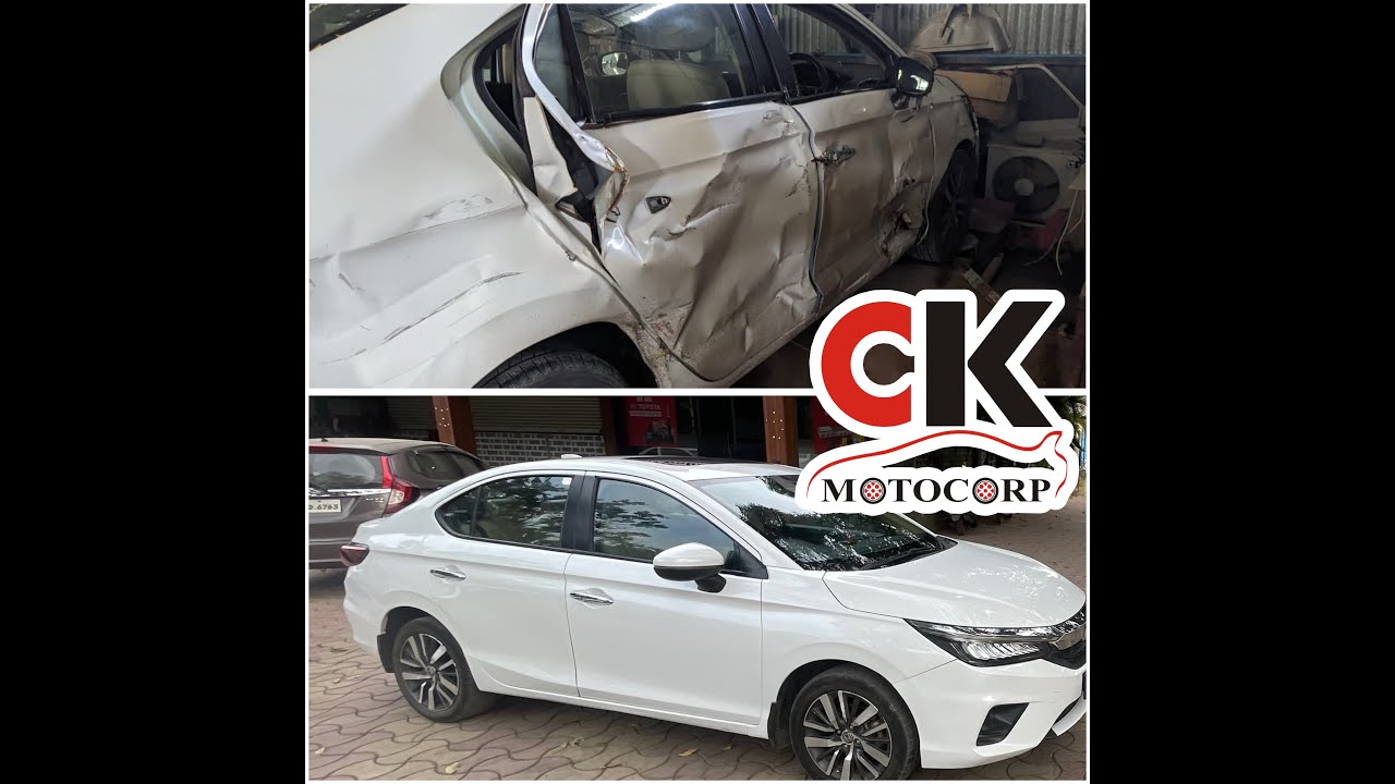 Accidental Car Repair work at CK MOTOCORP, Katraj, Pune - YouTube