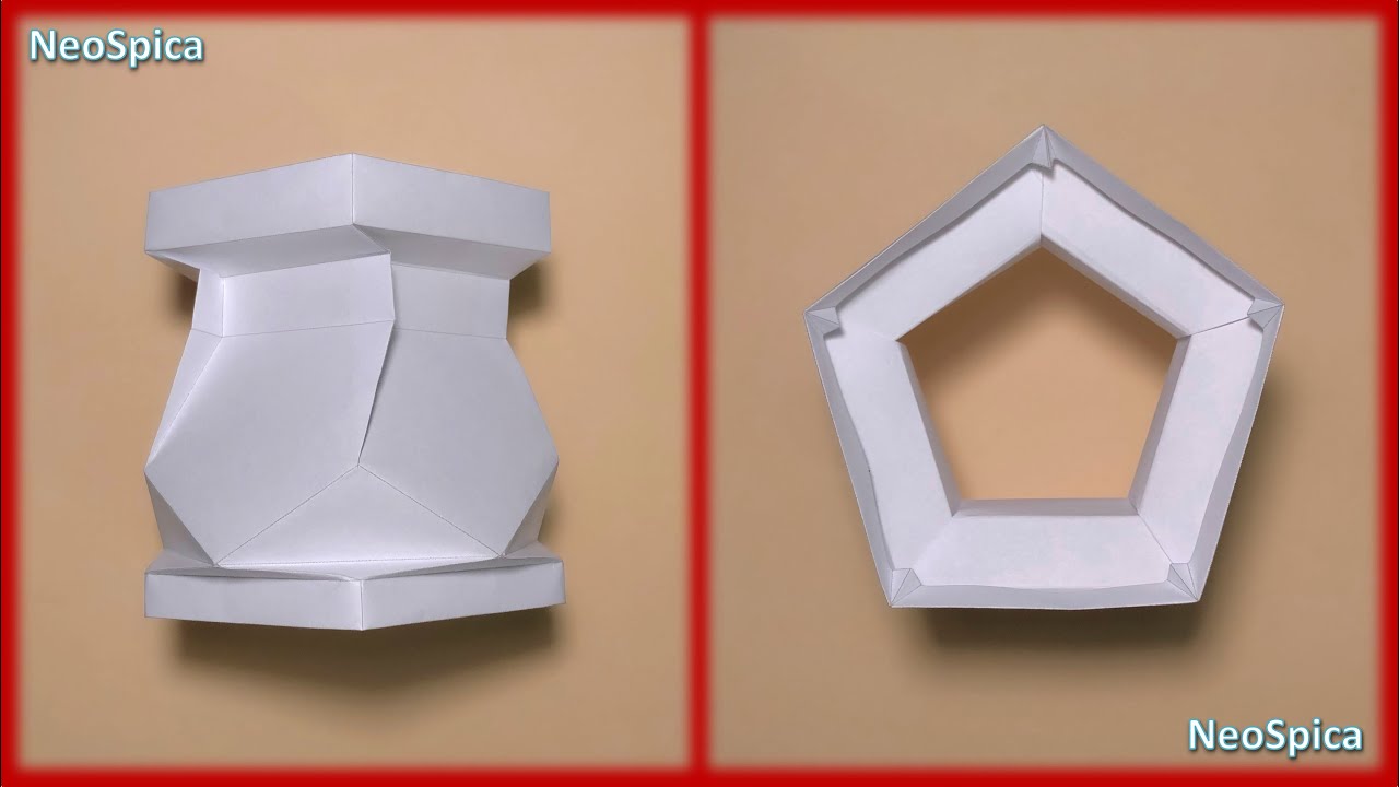 2 - Paper Folding Tower / Side Fold: Single Level of Flat Pentagonal ...