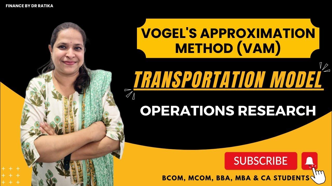 Transportation Model Vogel's Approximation Method VAM Part 1 - YouTube