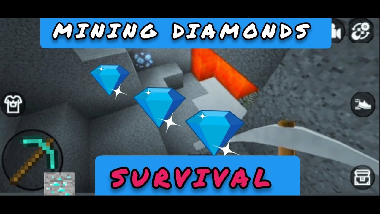 Survival Mining Diamonds Mini block craft - YouTube