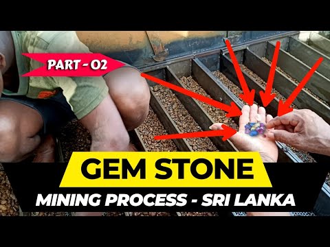 Gemstone mining process in Sri Lanka | New machinery method | Part - 02 ...